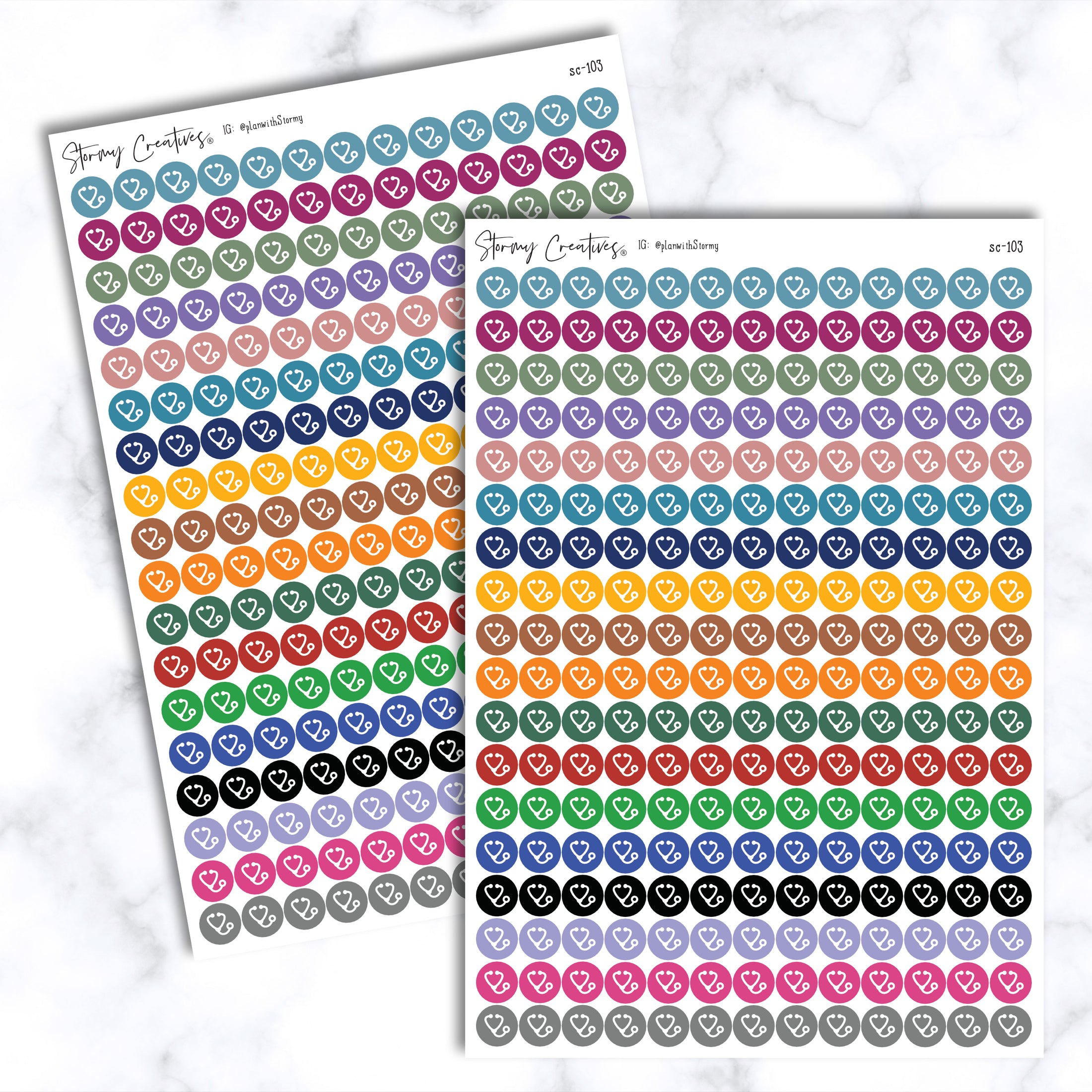Small Medical Stethoscope Dot Stickers – StormyCreatives