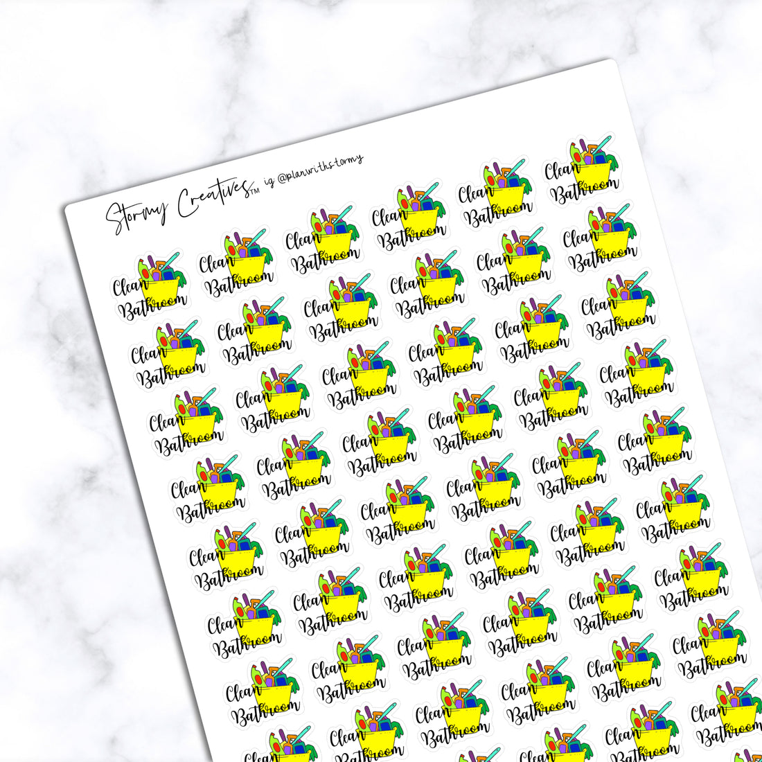 Clean Bathroom Stickers – StormyCreatives
