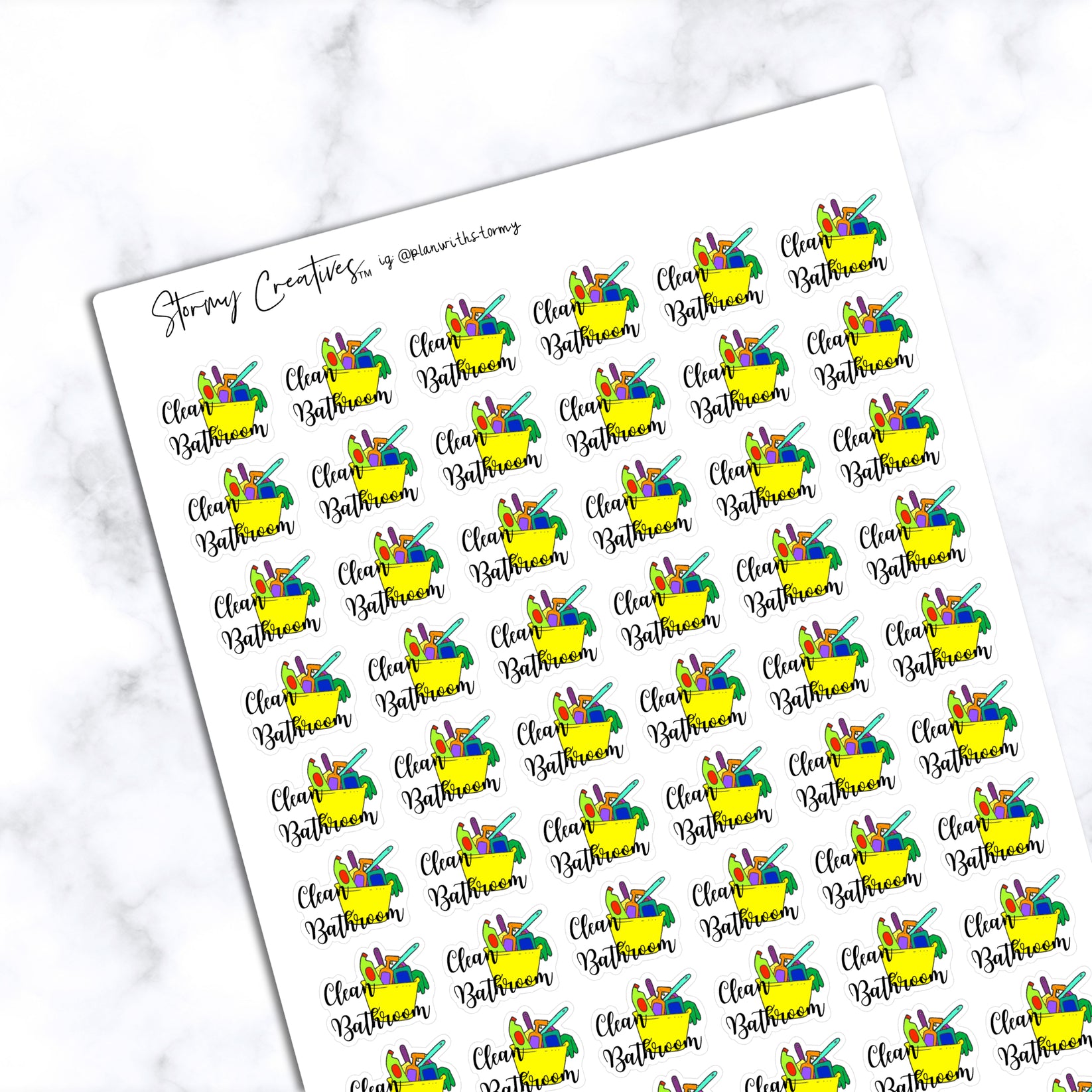 Clean Bathroom Stickers – StormyCreatives