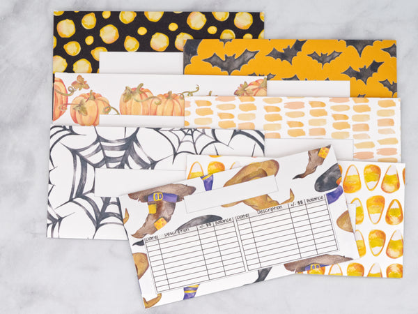 PRINTABLE Set of 7 Horizontal Cash Envelopes, October Halloween Kit-49 ...