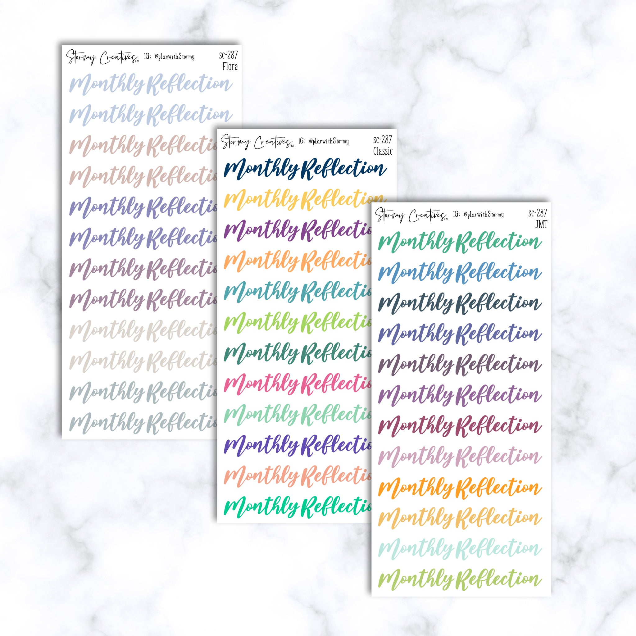 Colorful Dashboard Monthly Reflection Script – StormyCreatives